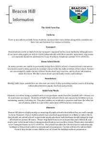 Beacon Hill Sixth Form - Beacon Hill School